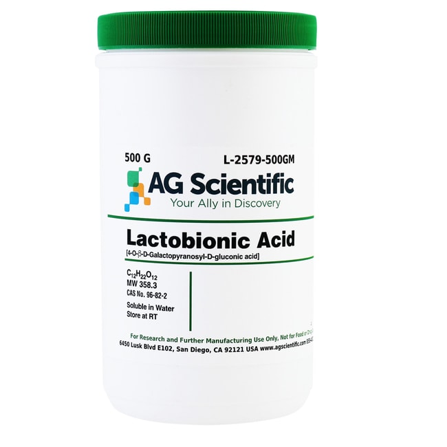 AG Scientific Inc Lactobionic Acid, 500 G | Fisher Scientific