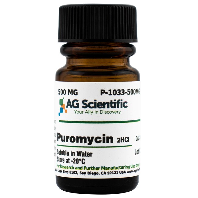 AG Scientific Inc Puromycin, 500 MG, Quantity: Each of 1 | Fisher ...
