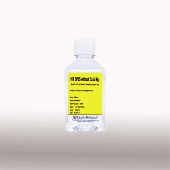 Quality Biological Inc DPBS 10X without Calcium and Magnesium, 500 mL, | Fisher Scientific