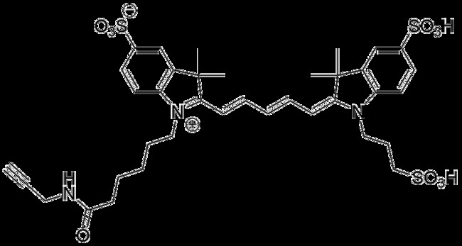 Click Chemistry Tools The far-red fluorescent Cy5 Alkyne can be reacted ...