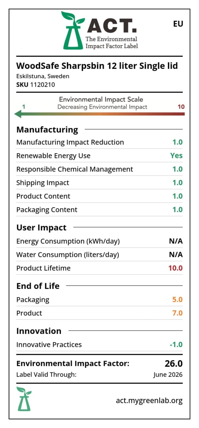 Woodsafe Sharpsbin and Hazardous waste containers with yellow single ...