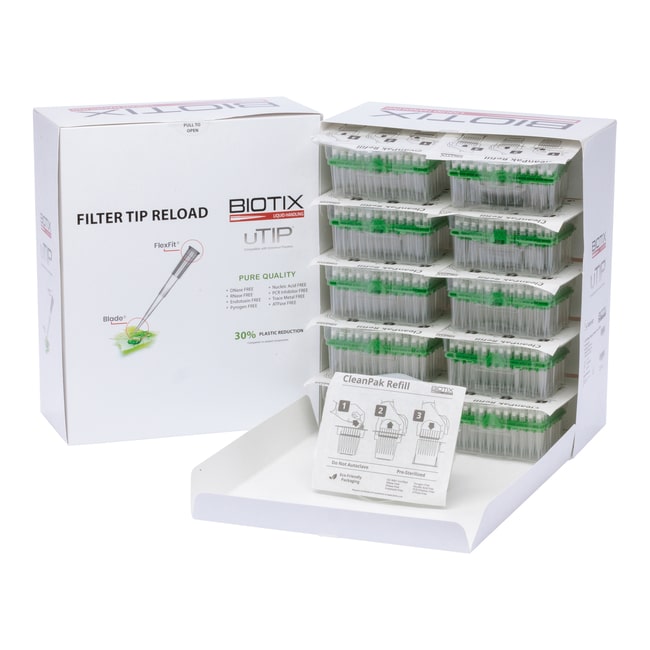 BIOTIX™ Sterile uTIP Filter Tip Reload Universal Compatible Pipette ...