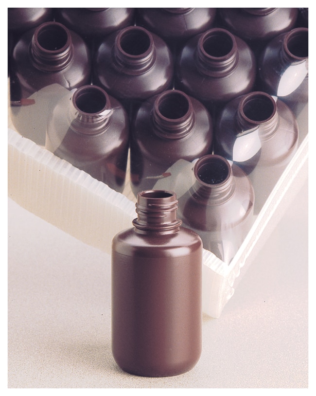 Thermo Scientific Nalgene Narrow-Mouth Opaque Amber HDPE Bottles with ...