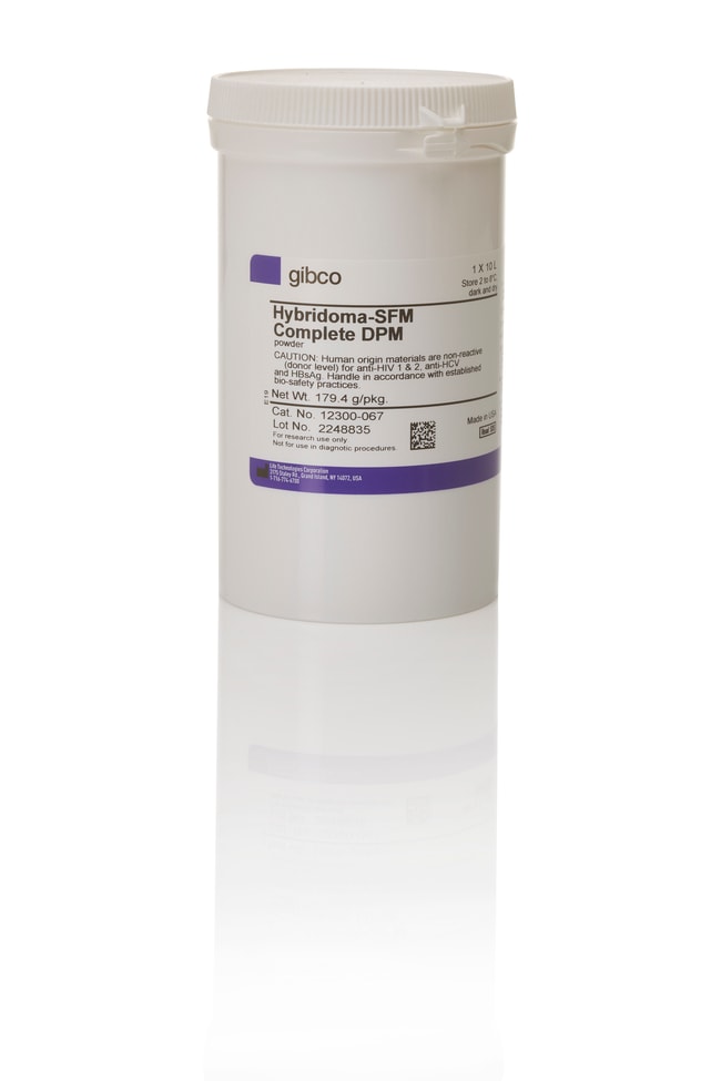 Gibco Hybridoma-SFM, powder 10L:Cell Culture Media, Supplements, and ...