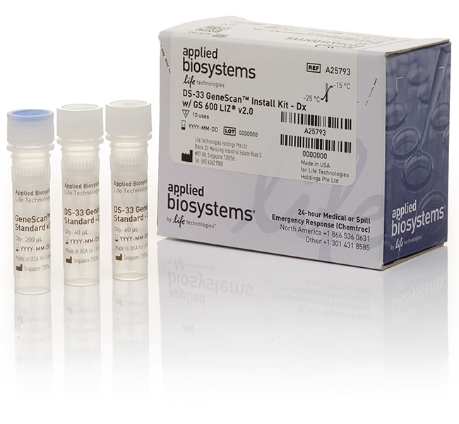 Applied Biosystems DS-33 GeneScan Install Kit Dx with GeneScan 600 LIZ ...