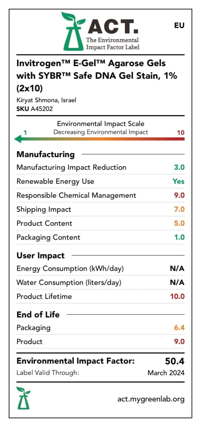 Invitrogen E-Gel Agarose Gels with SYBR Safe DNA Gel Stain Agarose Gels ...