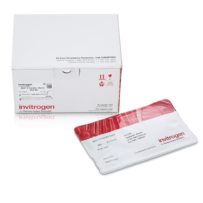 Invitrogen iBlot 3 Transfer Stacks, midi, nitrocellulose 10 Stacks ...